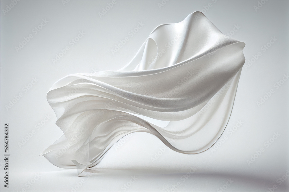 Elegant fashion flying satin silk cloth design for product display ...