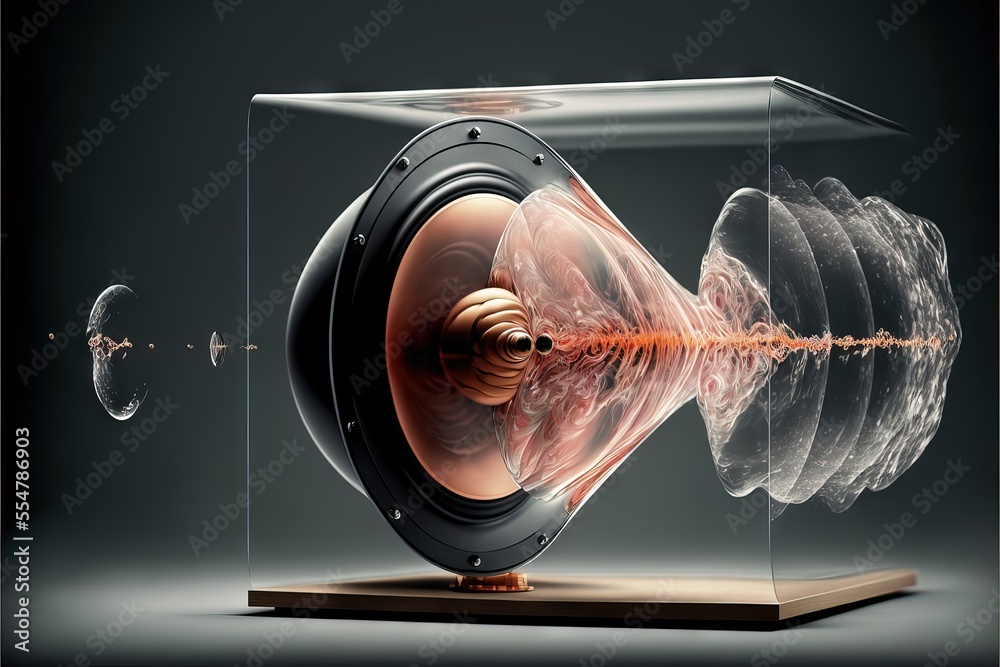 Transparent Speakers Blowing Sound With Dynamic Power and Visible Waves ...