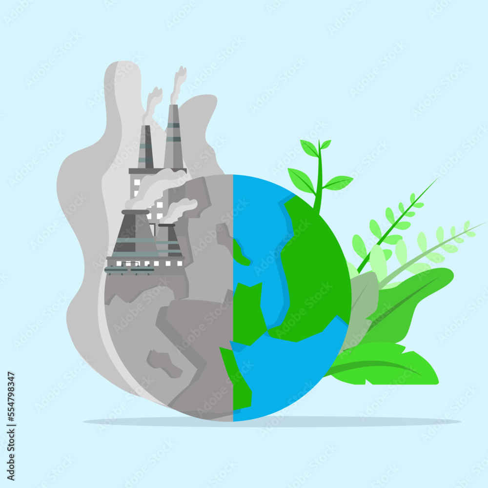 Green Energy And Air Pollution Concept Coal Power Plants Produce green-energy-and-air-pollution-concept-coal-power-plants-produce