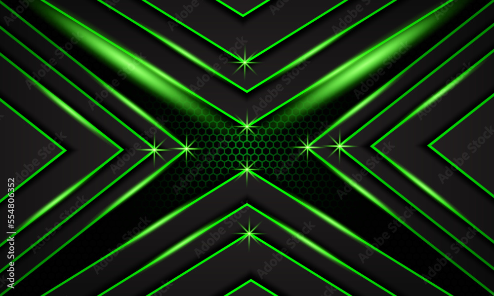Abstract dark green Futuristic Gaming Background with hexagon pattern ... Abstract dark green Futuristic Gaming Background with hexagon pattern ...