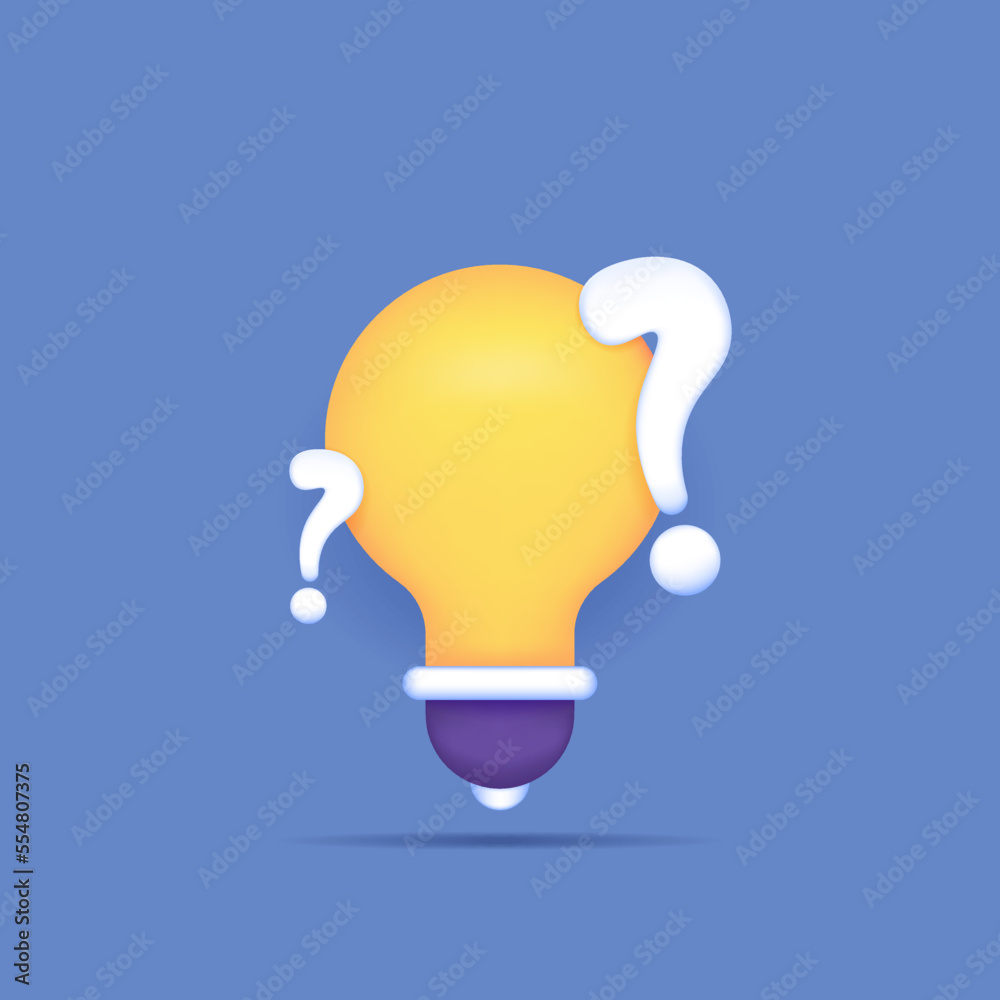 symbol of a light bulb and a question mark. icons about bright ideas ...