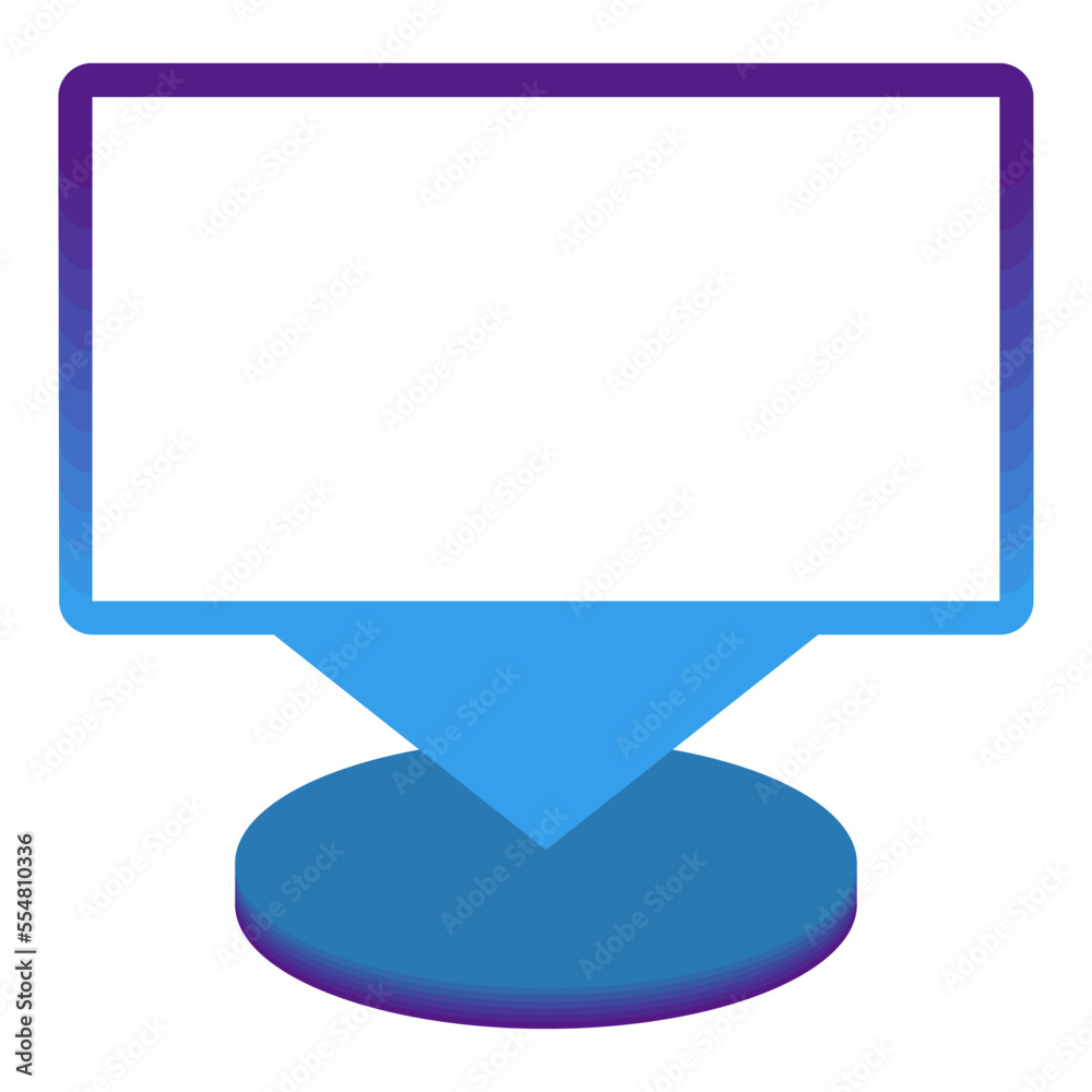 Blue gradient marker-pointer with rectangular copy space. Vector design ...