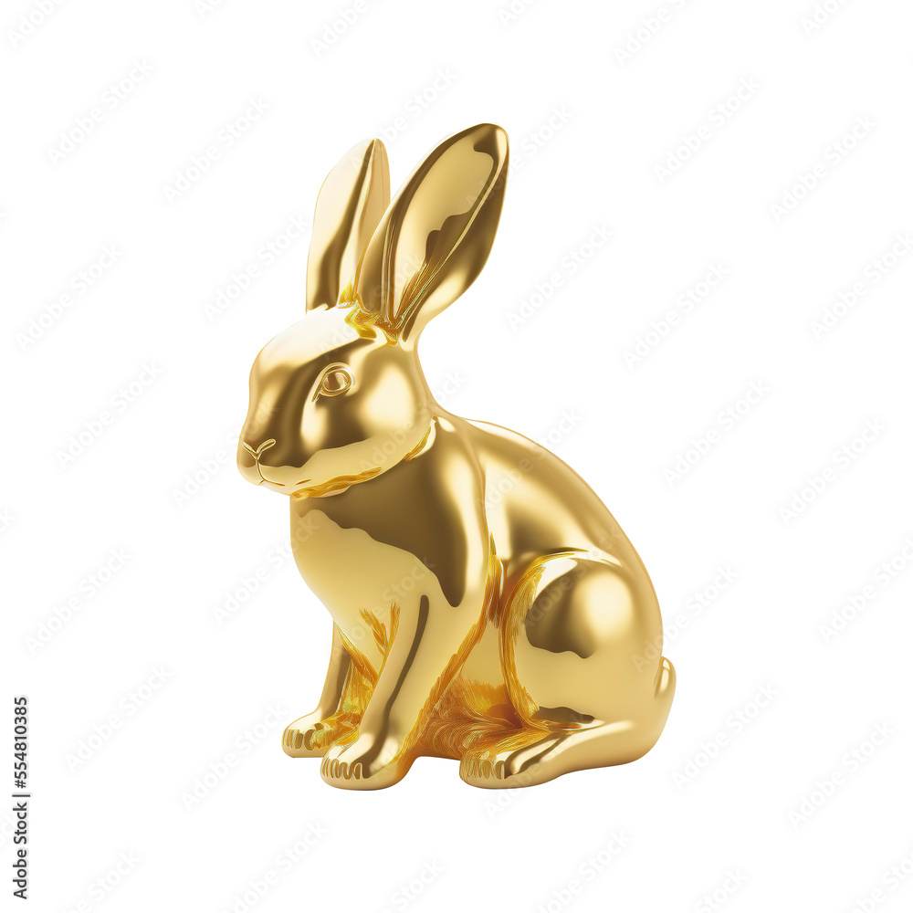 gold bunny Stock Illustration | Adobe Stock