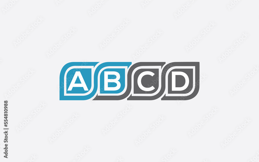 Leaf box board for any text. Text artboard space and abcd logo design ...