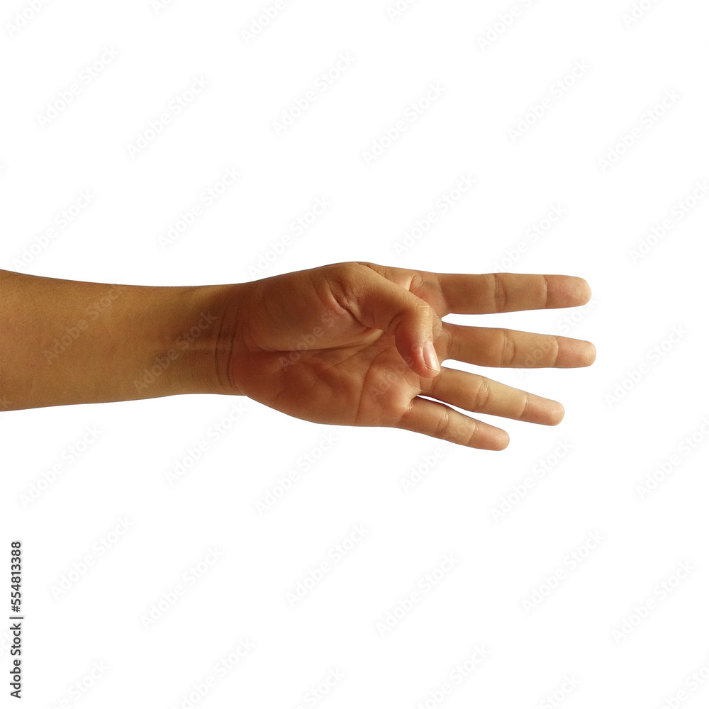 four finger gesture isolated transparent background Stock Photo | Adobe ...