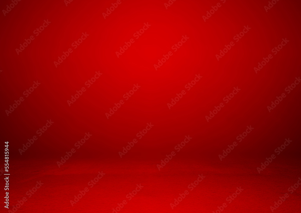 Empty red studio room, Used as background for product display. Stock ...