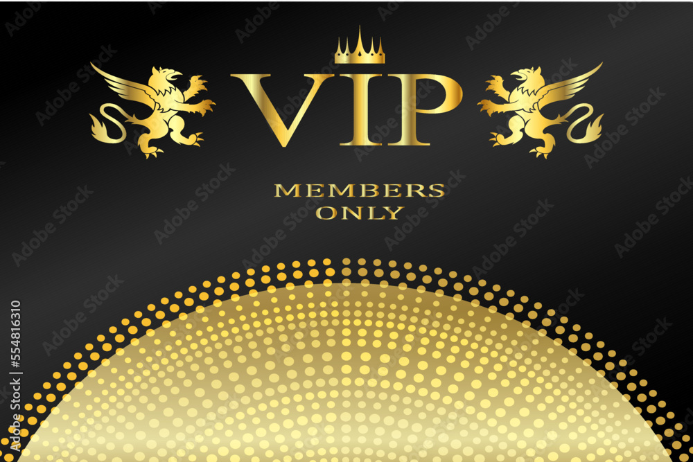 Vetor de luxury gold and black premium vip card for club members only ...
