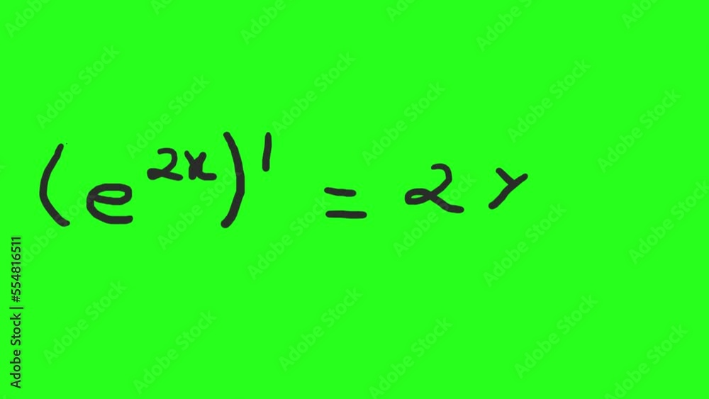 Math and physics formulas. Seamless loop with chroma key. Camera flies ...