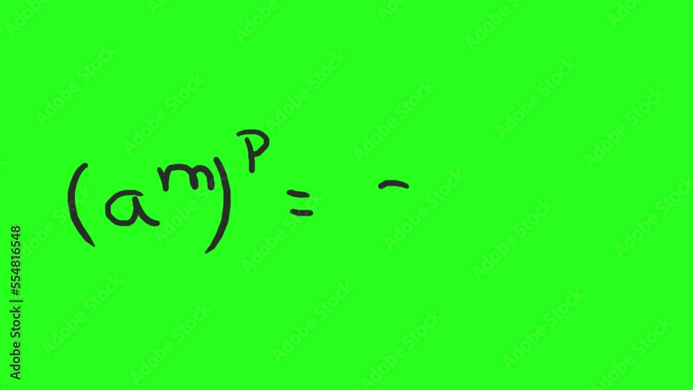 Math and physics formulas. Seamless loop with chroma key. Camera flies ...
