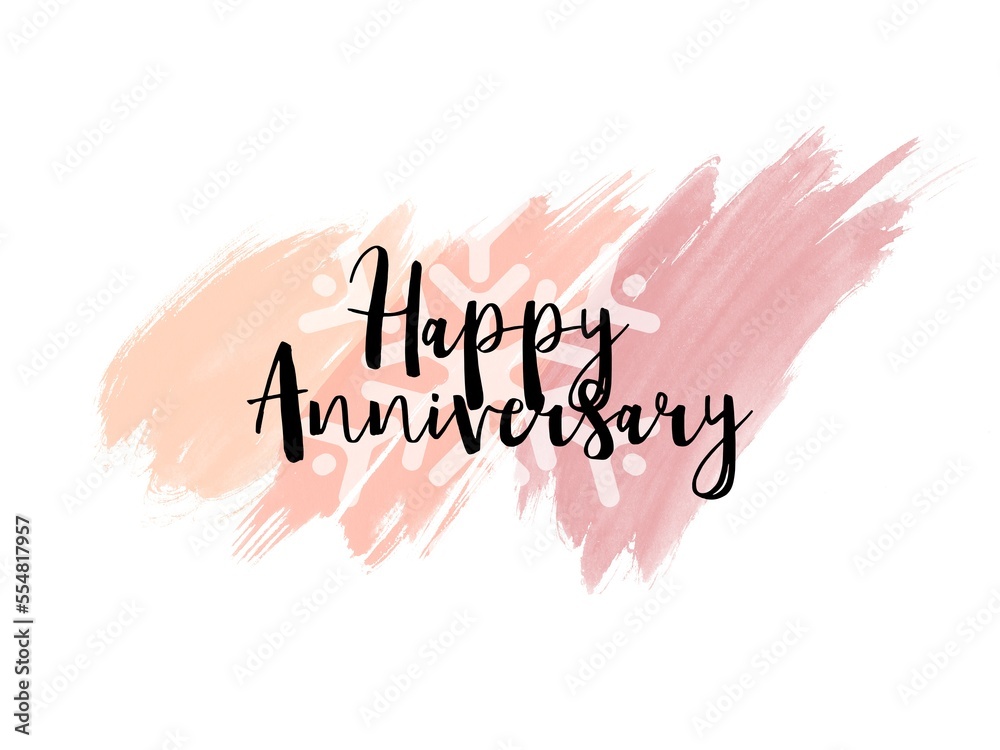 Happy Anniversary writing with heart background, colorful, cheerfull ...