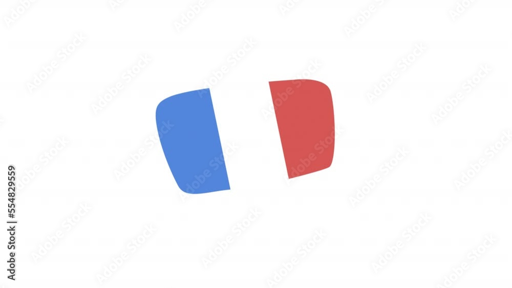 Vidéo Stock Animated French speech bubble. Flat cartoon style HD video ...