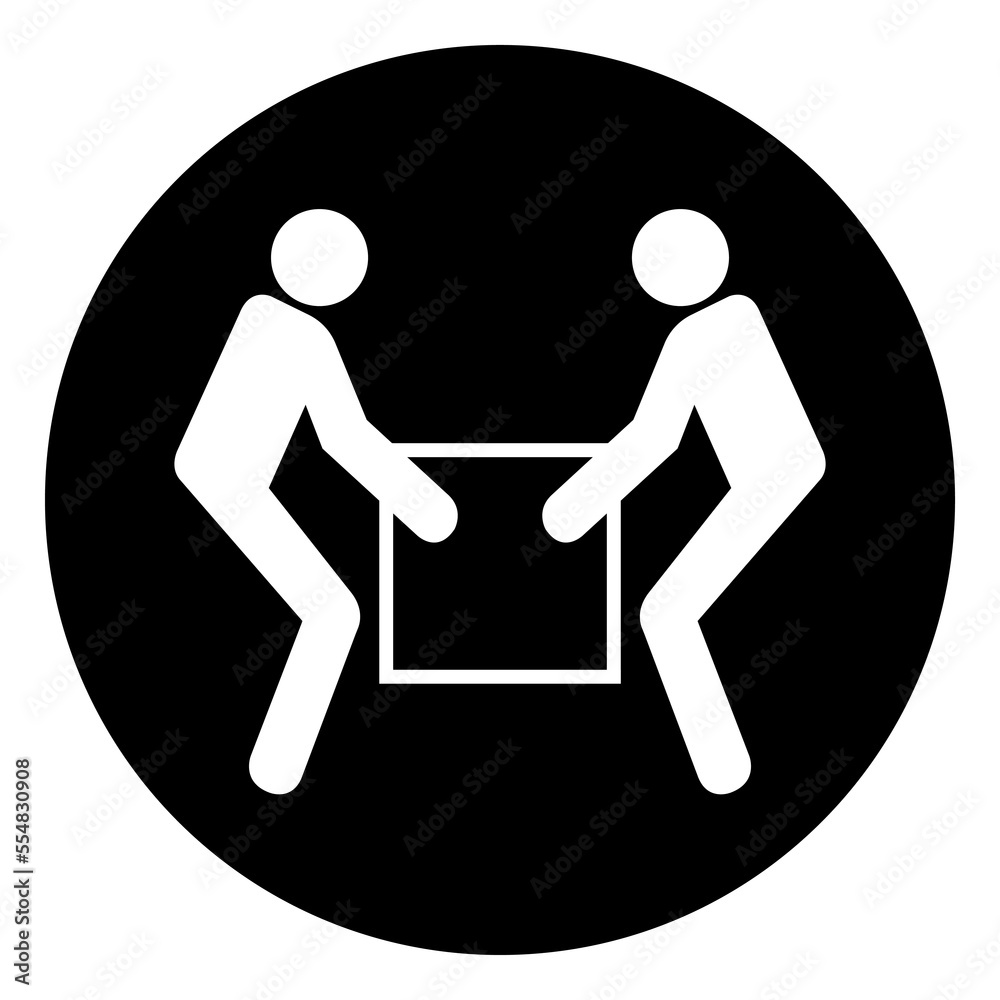 Use Two Person Lift Symbol Sign,Vector Illustration, Isolated On White ...