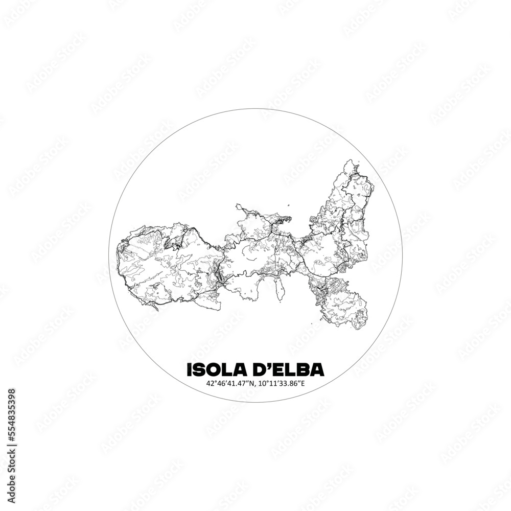Vetor de Mappa Isola d'Elba do Stock | Adobe Stock