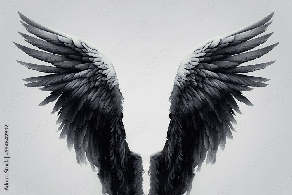 Epic Demons Wings with Dark Feathered created with Generative AI ...