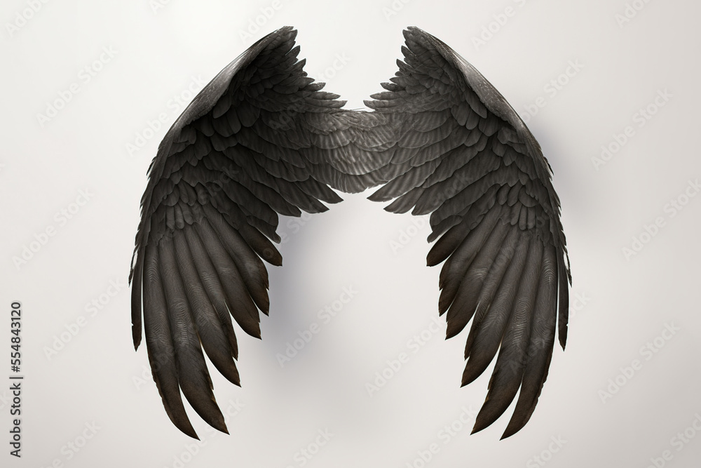 Epic Demons Wings with Dark Feathered created with Generative AI ...