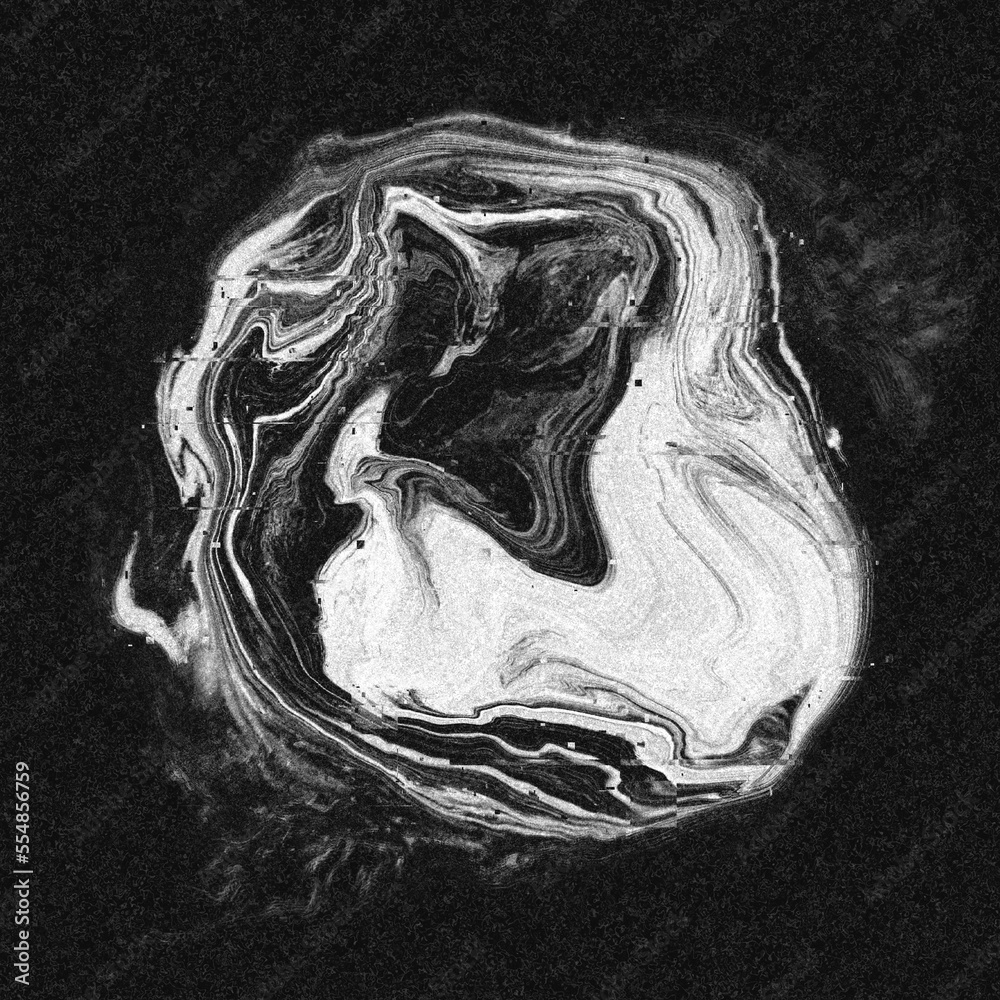 Untitled Black and white abstract blob science marble data diagram with ...