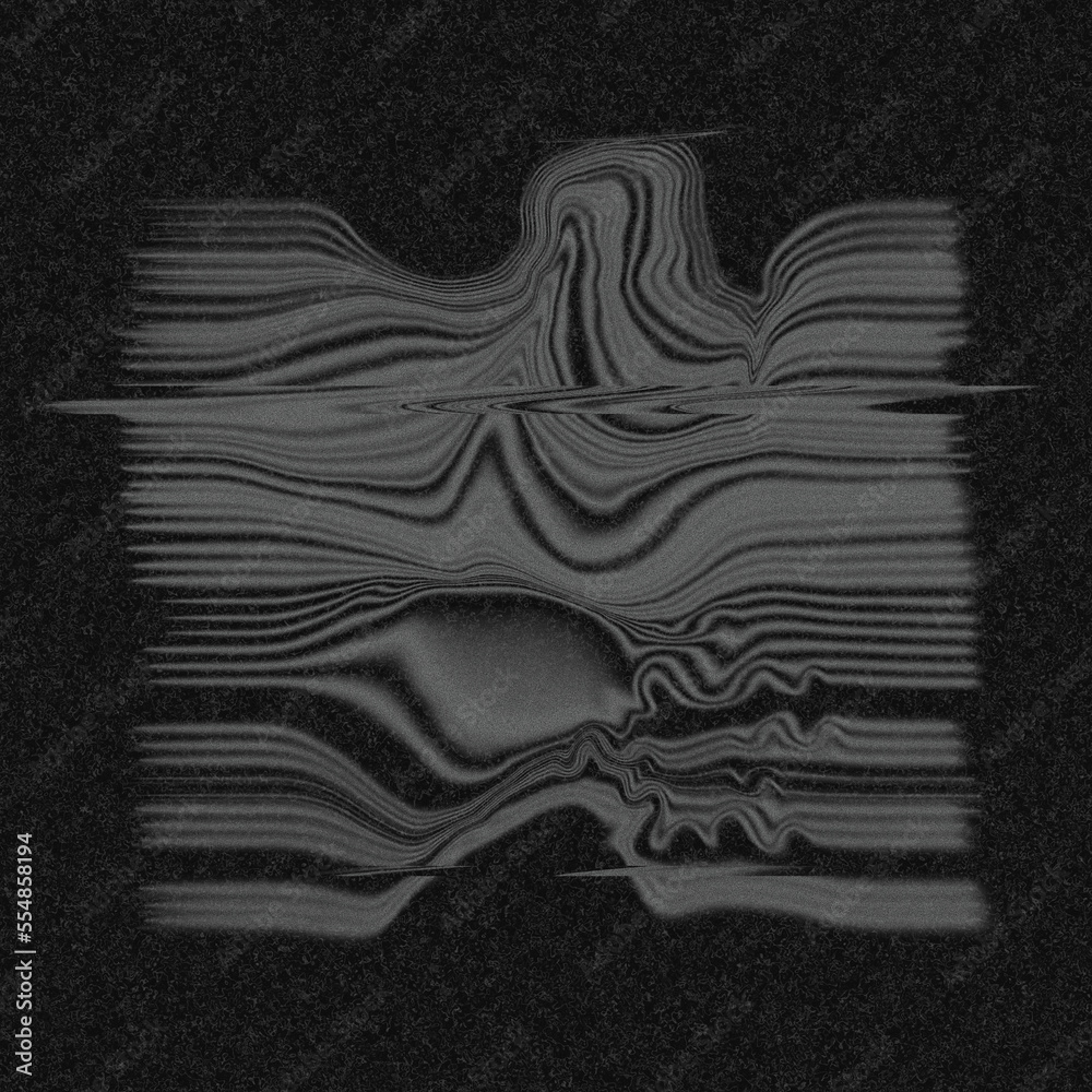 Black and white abstract blob science bar code graph diagram with ...