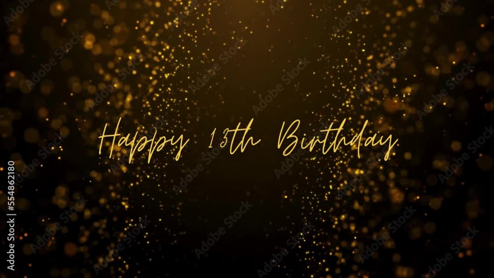 4K Animated Birthday Intro Card Happy Birthday with Glitter Particles ...