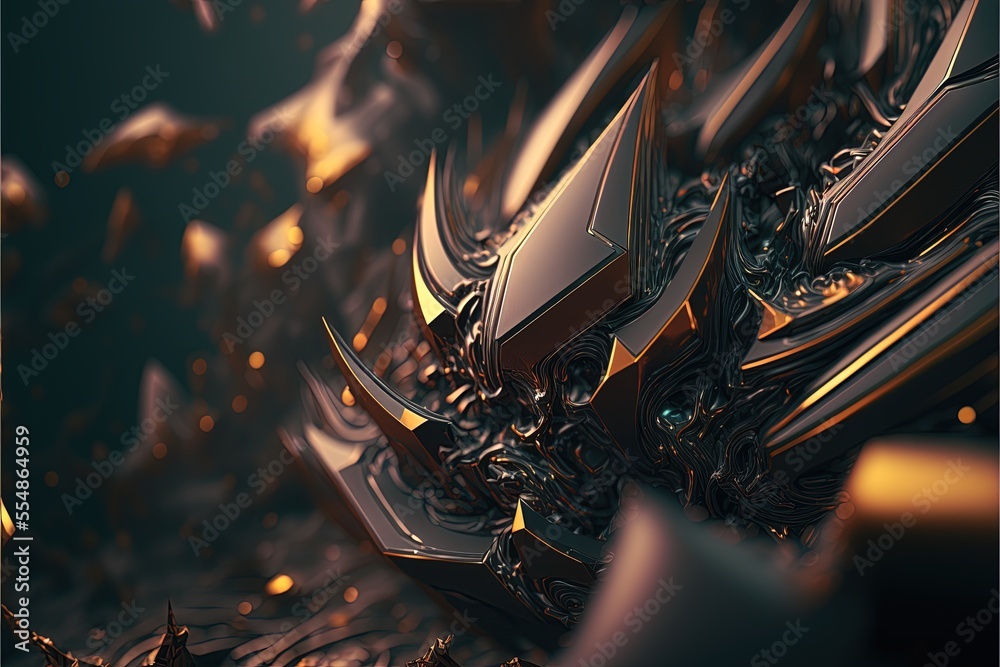 AI Generated Illustration: 3D Abstract Background Stock Illustration ...