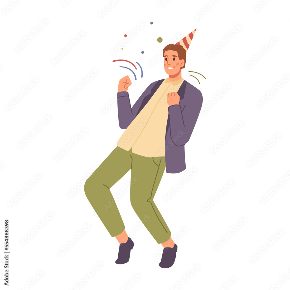 Animated Cheering Man