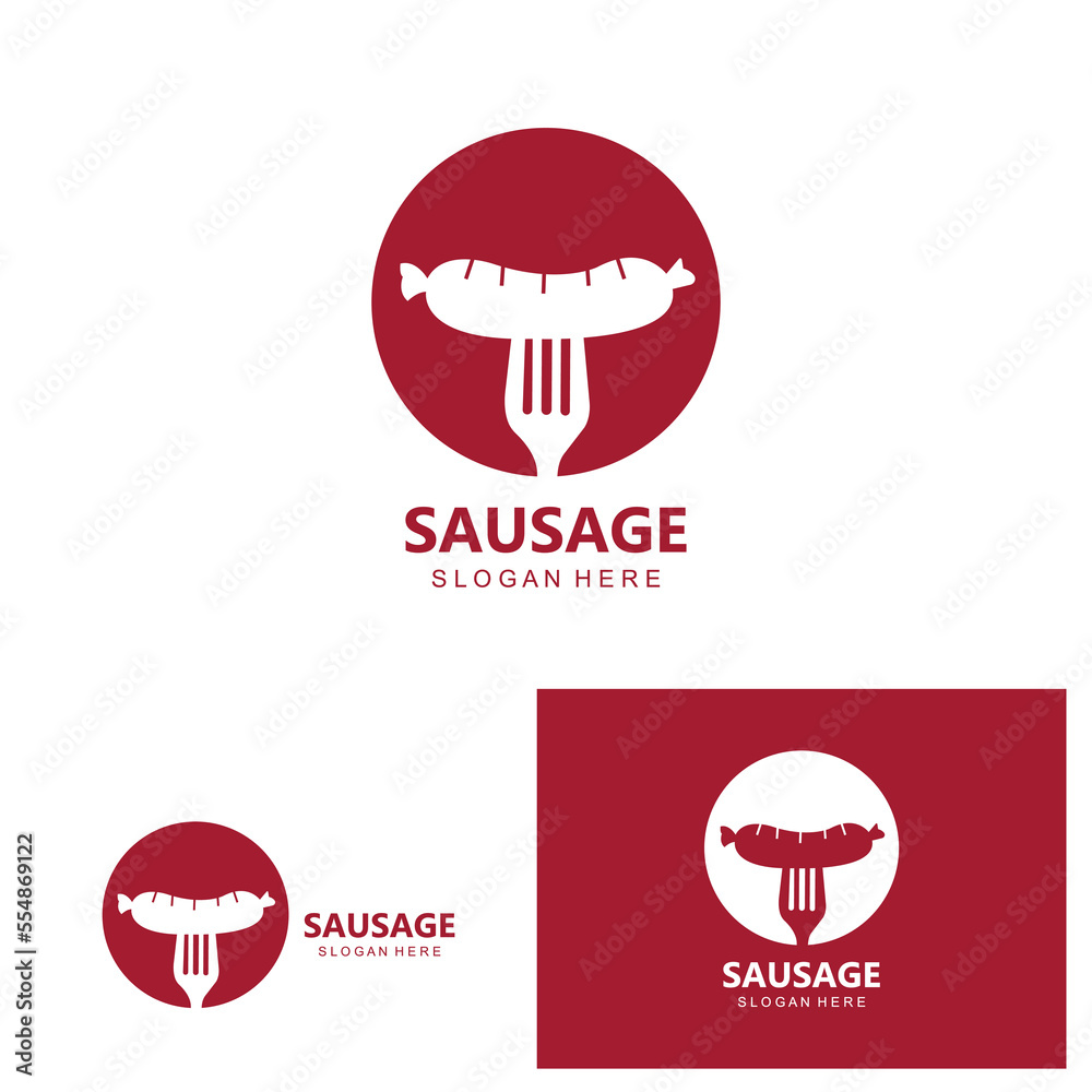 Sausage Logo, Modern Food Vector, Design For Grill Food Brands, BBQ ...