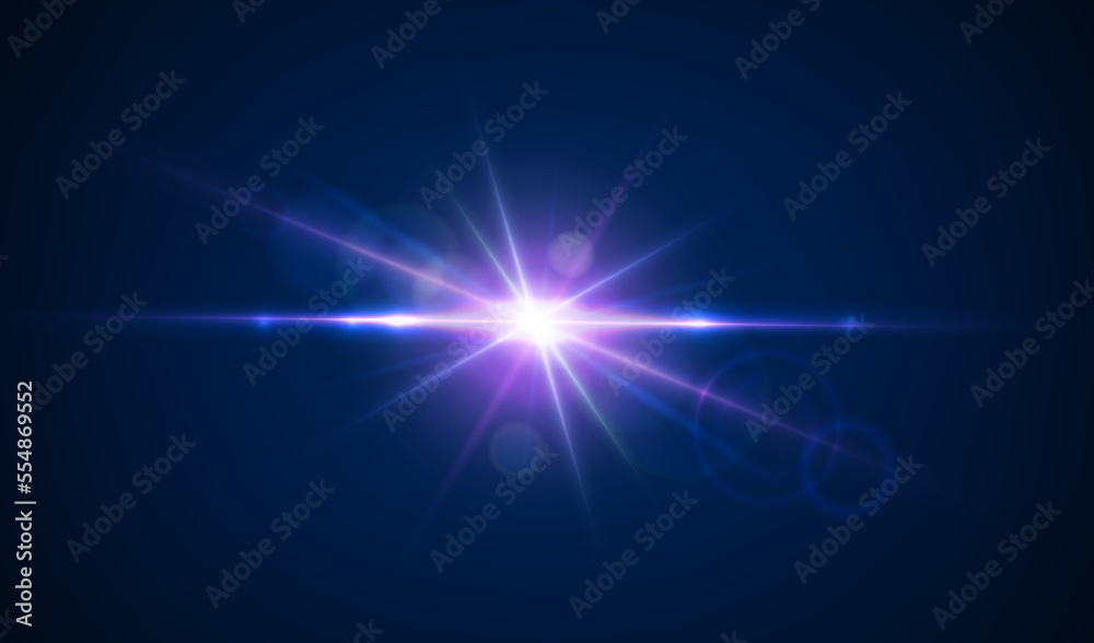 Abstract prism light reflection, effect fire blast. Vector illustration ...