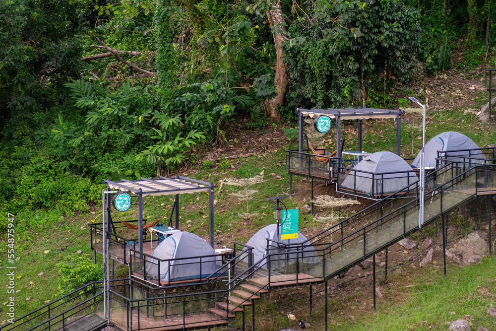 Perak, Malaysia - Oct 19, 2022 Glamour camping or glamping spaces at ...