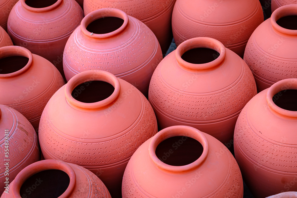 Omani Souvenirs. Hand Made Pottery in Nizwa Market. Clay Jars at the ...