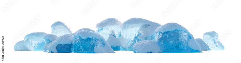Ice surface isolated on transparent png background. winter decoration ...
