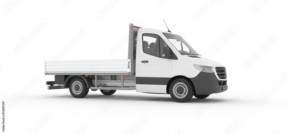 Panel Van, Truck, Mini Pickup Mockup 3D Rendering, Delivery box truck ...