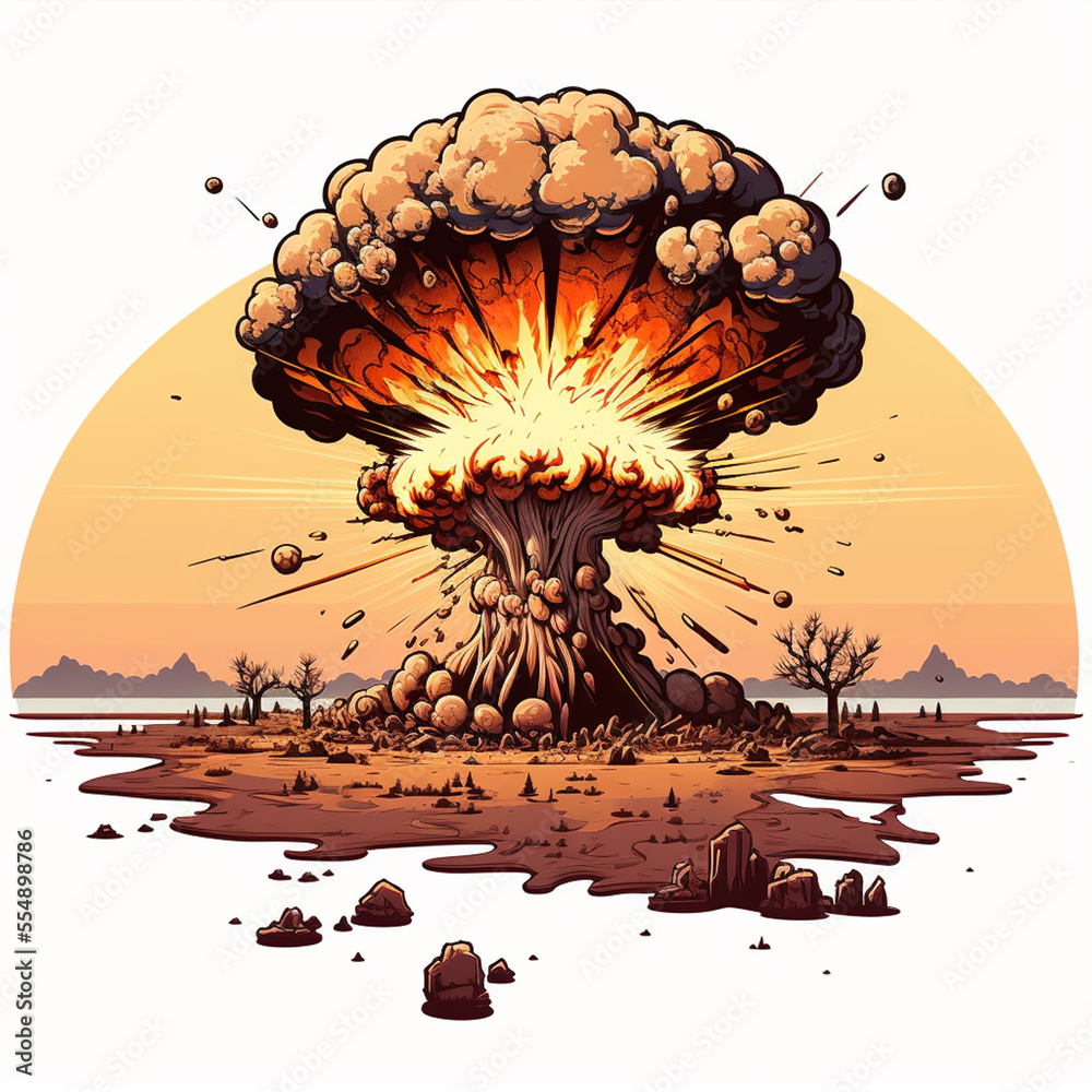 Bomb explosion clouds vector icons. Cartoon boom effect and smoke ...