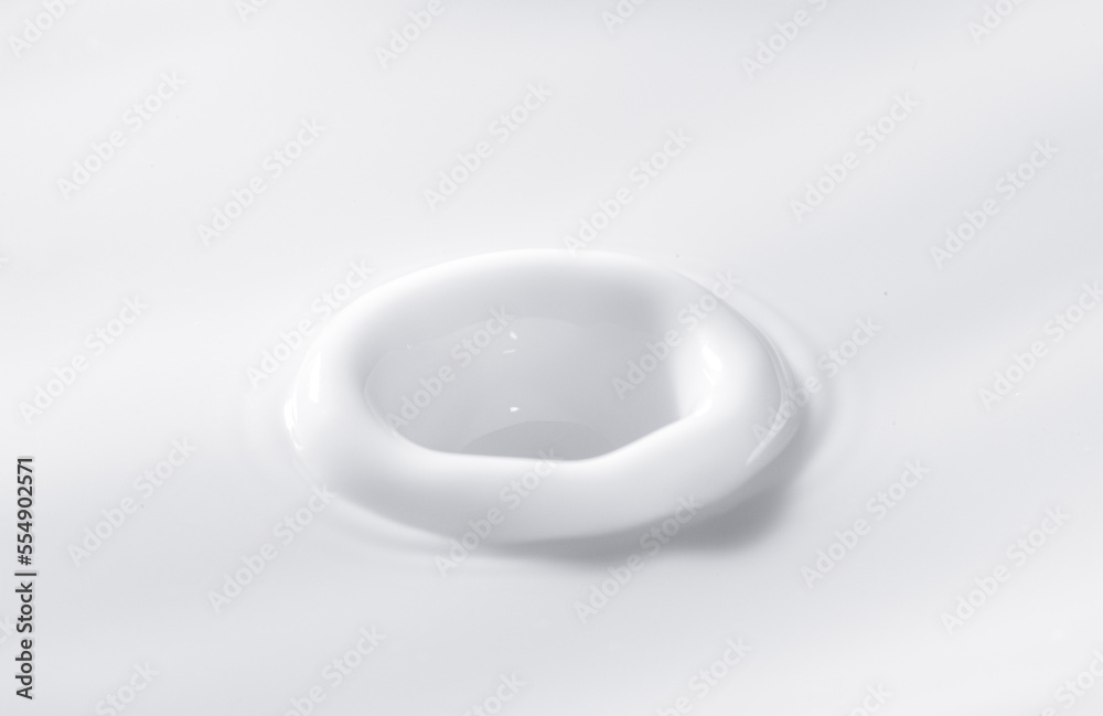 Macro milk drop texture,milk or white liquid splash with circle ripple ...