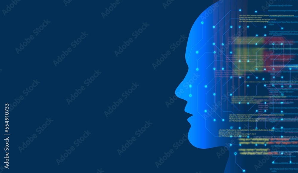 AI - Artificial intelligence. Ai digital brain. Robotics concept. Human ...