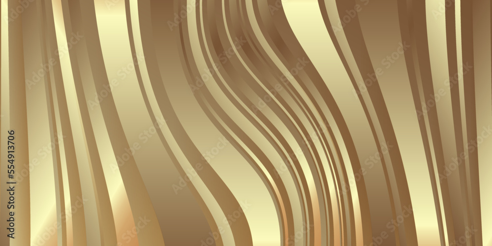 Gold abstract line pattern in premium colors. Luxury wavy stripe vector ...
