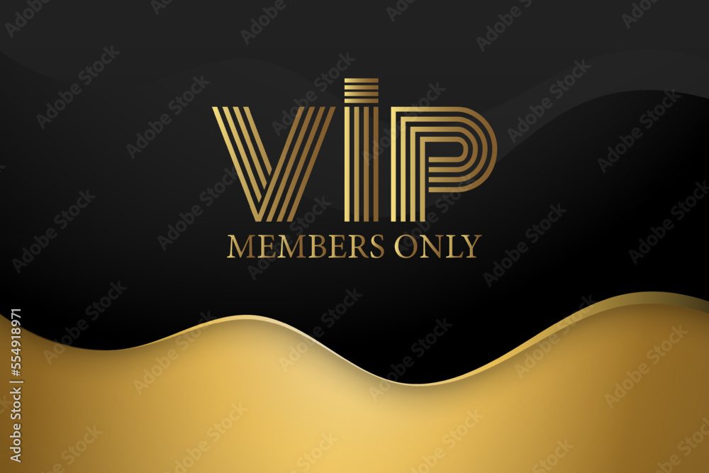 luxury gold and black premium vip card for club members only ...