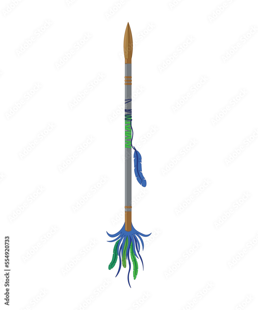 Vector of colorful arrow. African and Native American arrow with ...