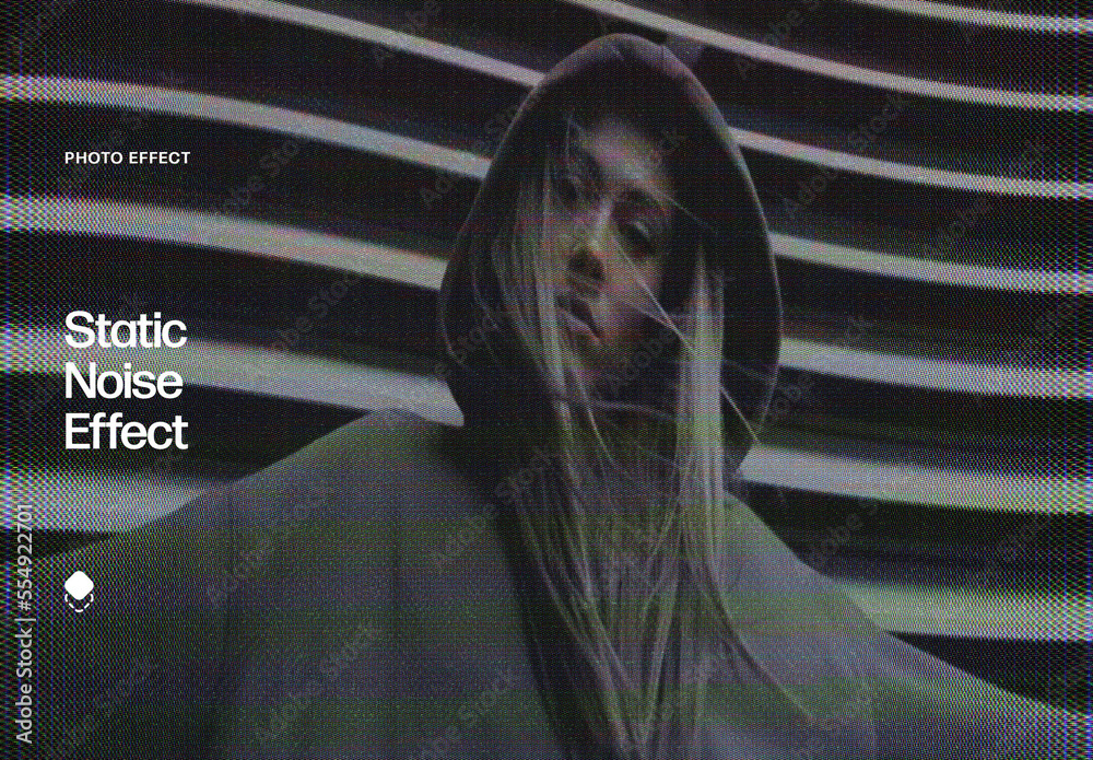 Static Noise Photo Effect Mockup Stock Template | Adobe Stock