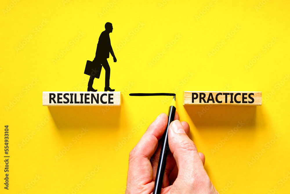 Resilience practices symbol. Concept word Resilience practices typed ...
