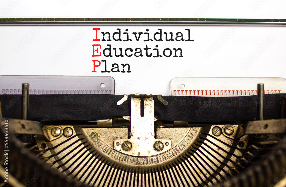 IEP individual education plan symbol. Concept words IEP individual ...