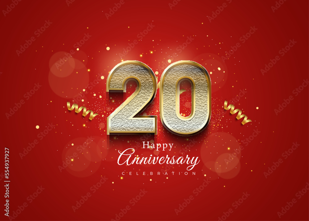 fancy numbers in 20th anniversary celebration. Stock Vector | Adobe Stock