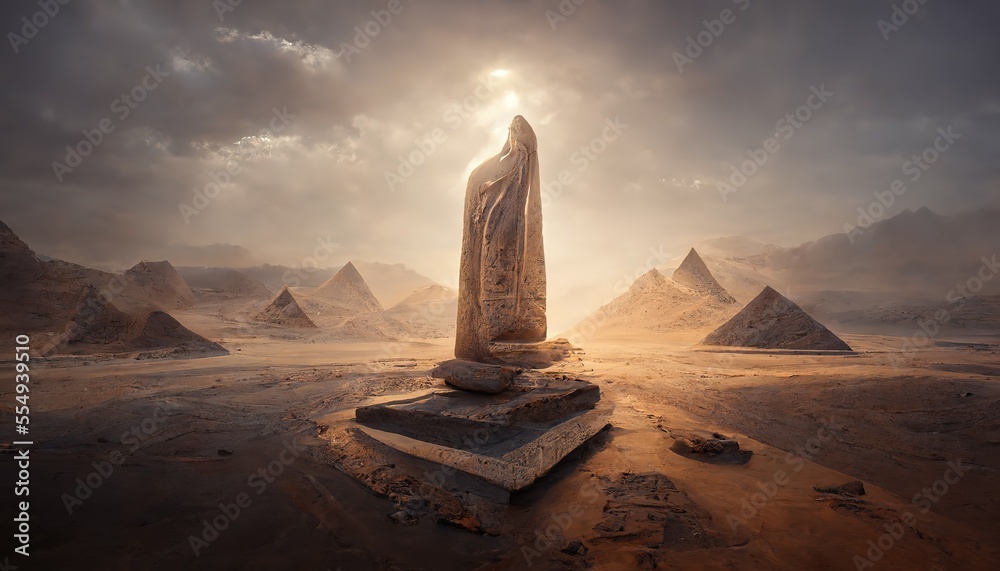 Starry sky with full moon. Black shadows, water, golden sand ...