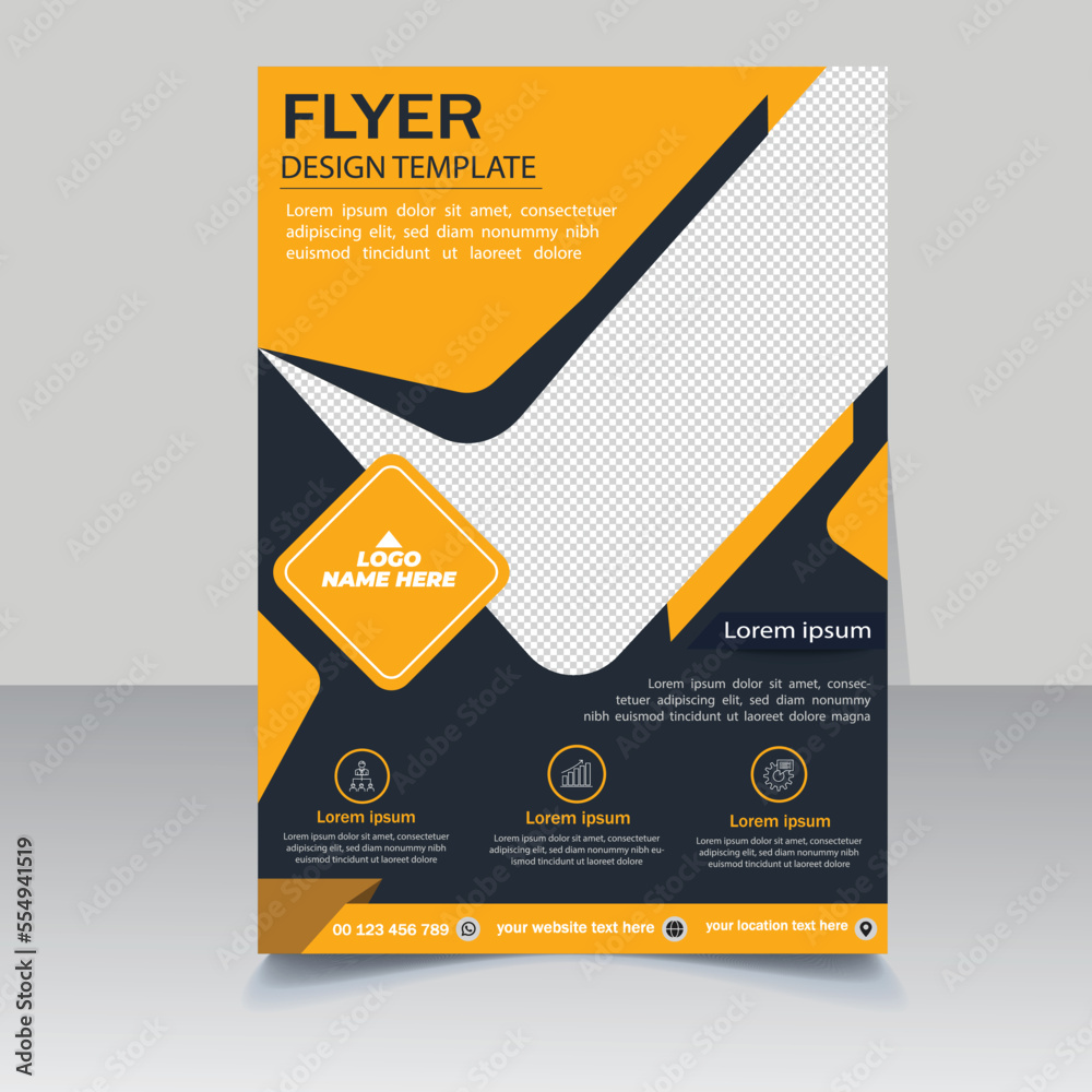 A4 flyer design template. Flyer Corporate Template Design, graphic ...