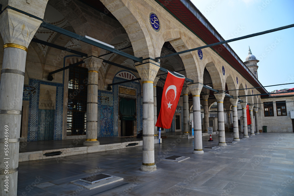 Located in Istanbul, Turkey, the Rüstem Pasha Mosque was built by Mimar ...