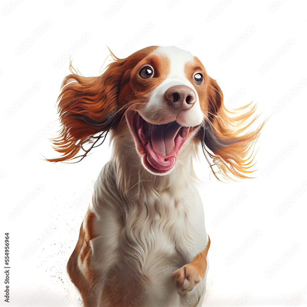 computer drawing dog isolated on white. Stock Illustration | Adobe Stock