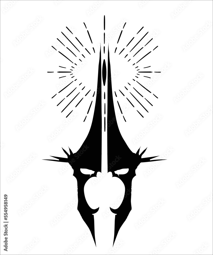 Lord of the rings -Sauron, eye Sauron, vector Stock Vector | Adobe Stock