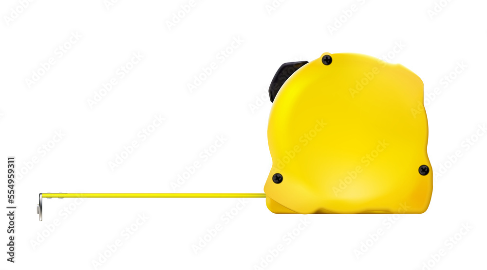 Side view Realistic Tape measure isolated. Photo-realistic roulette ...