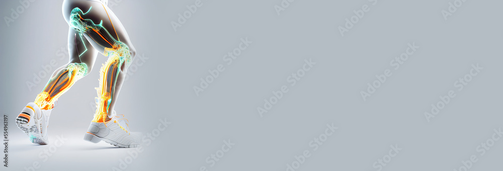 Human bionic leg created with Generative Ai technology Stock ...