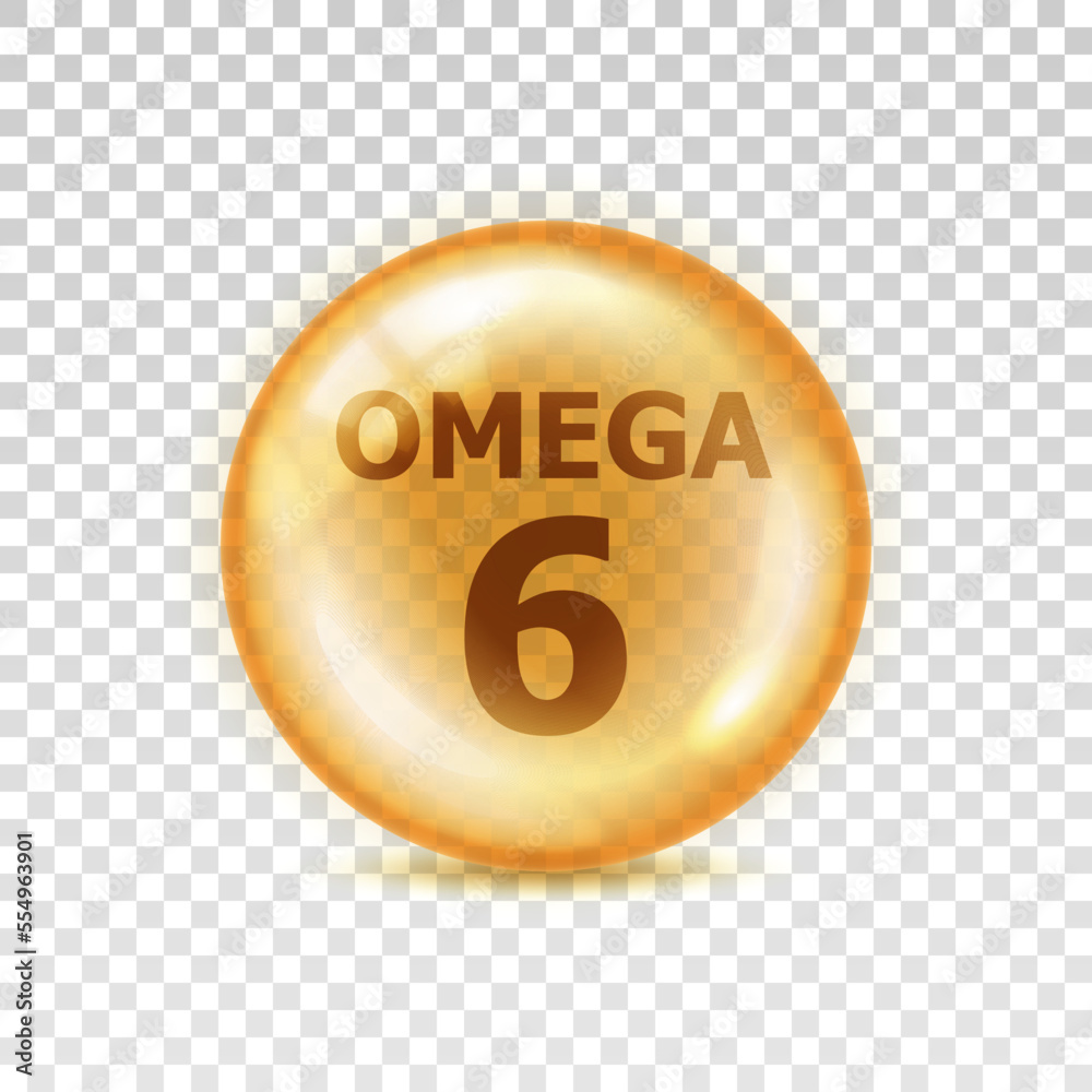 Omega 6. Set fish fatty. Vitamin isolated on transparent background ...