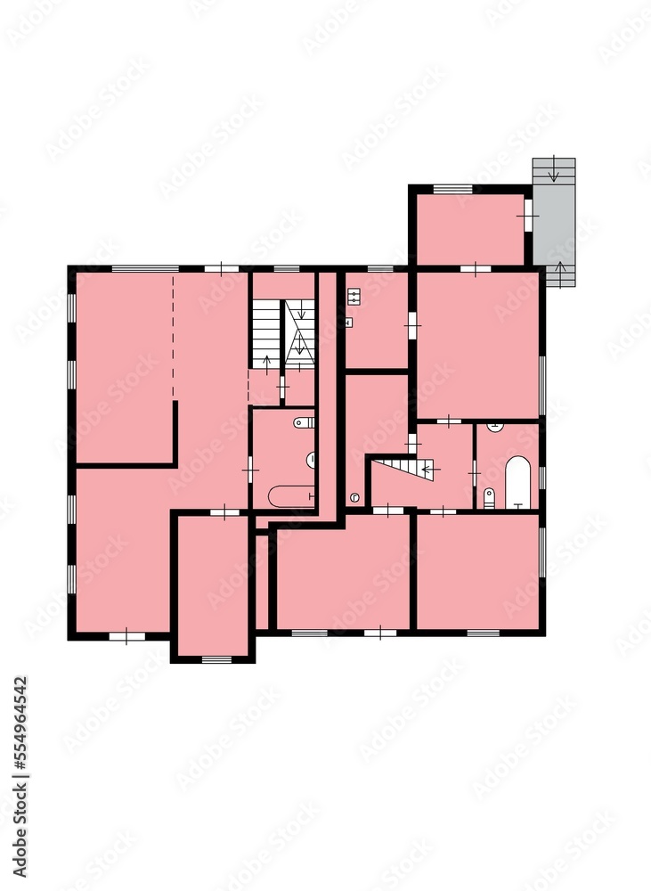 Floor plan overhead top view. Architect designer concept idea ...