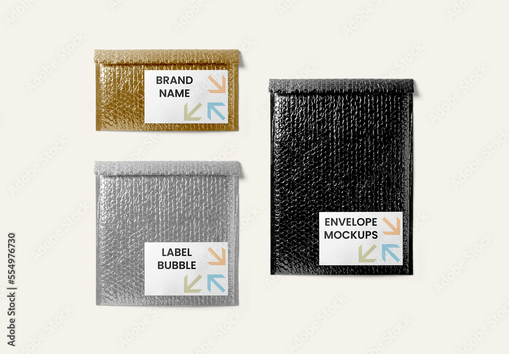 Bubble Envelope Mockups Stock Template | Adobe Stock